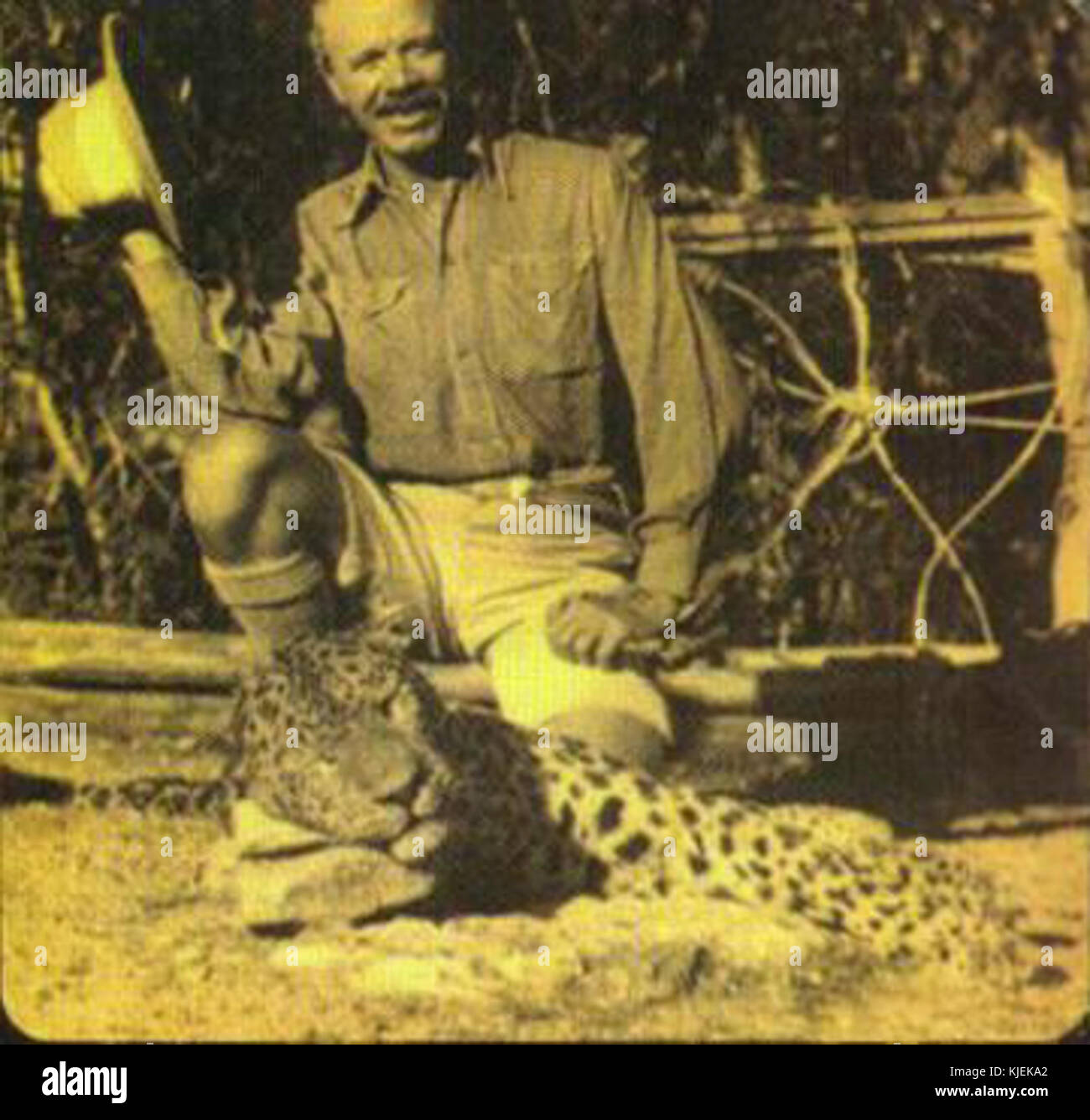 Jim Corbett after killing the Leopard of Rudraprayag in 1925 Stock ...