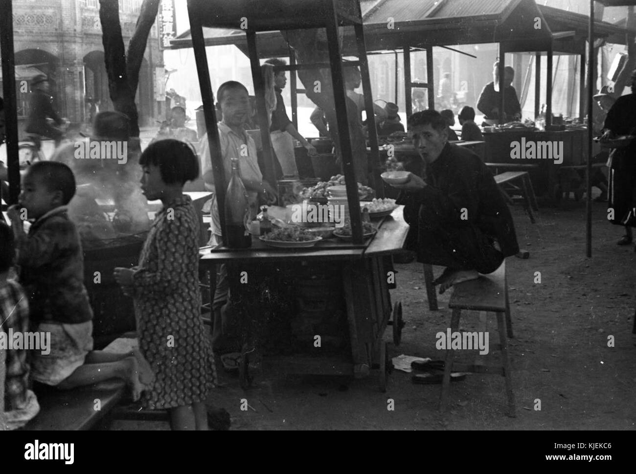 Street stands and people Taihoku Stock Photo - Alamy