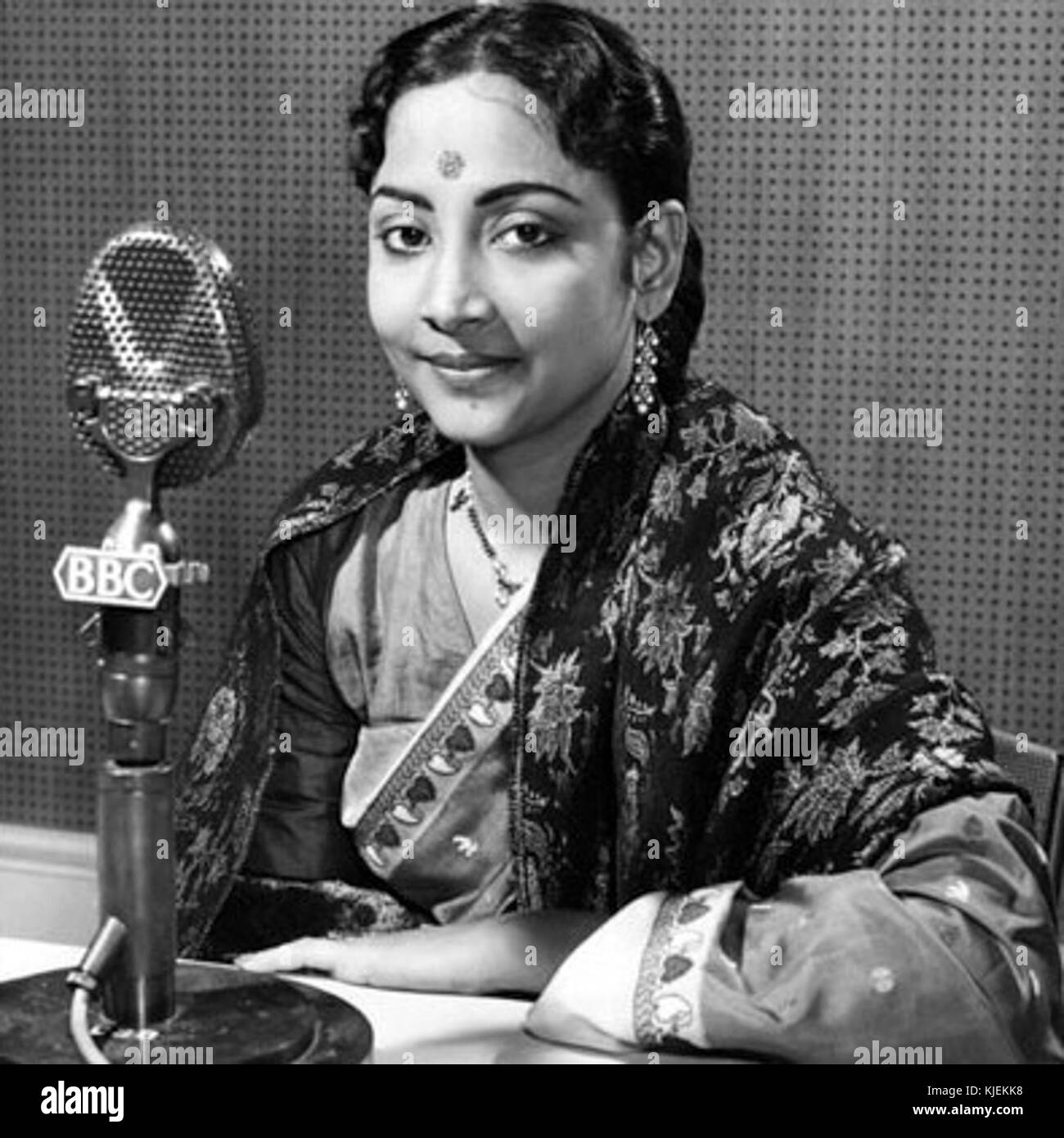 Portrait of Indian playback singer Geeta Dutt Stock Photo - Alamy