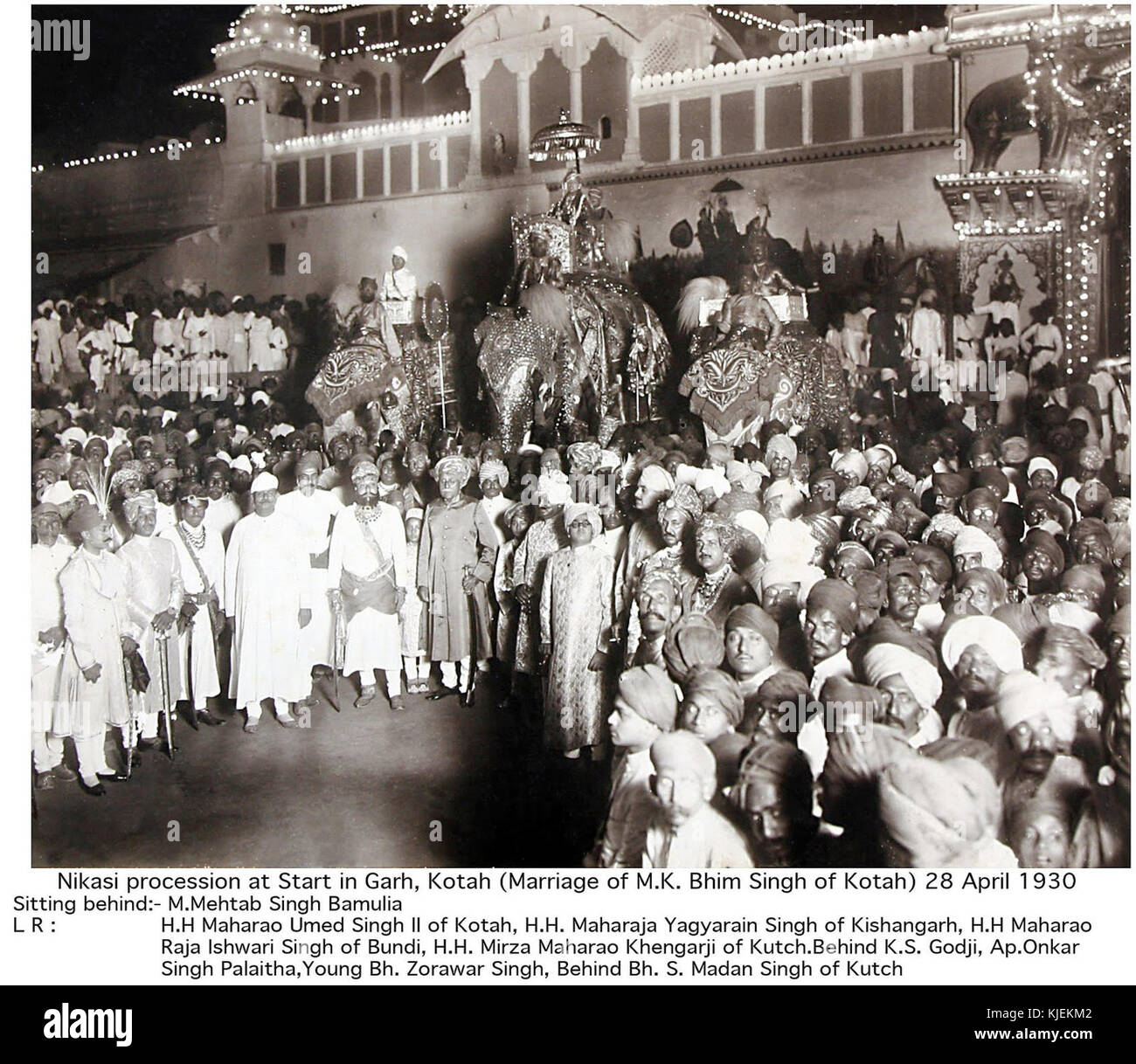 Marriage of M.K. Bhim Singh of Kotah Stock Photo - Alamy
