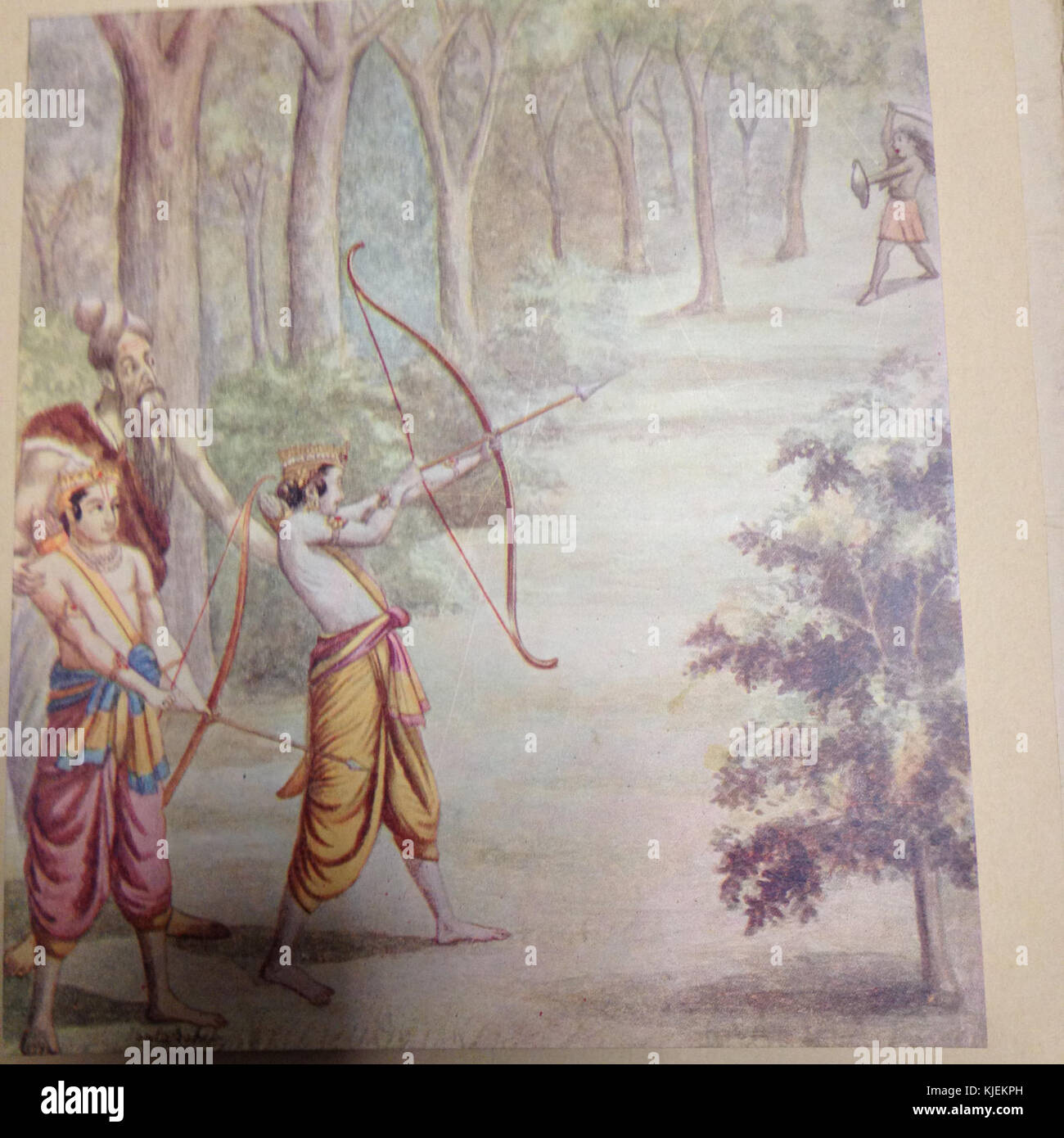 Rama Killing Demon Tataka Stock Photo - Alamy