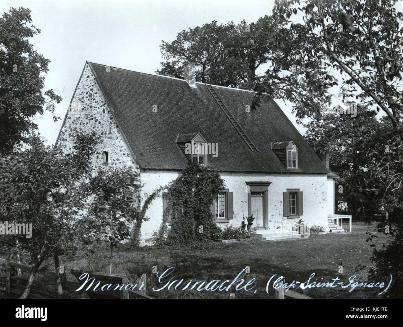 Manoir Gamache, Cap Saint Ignace Stock Photo - Alamy