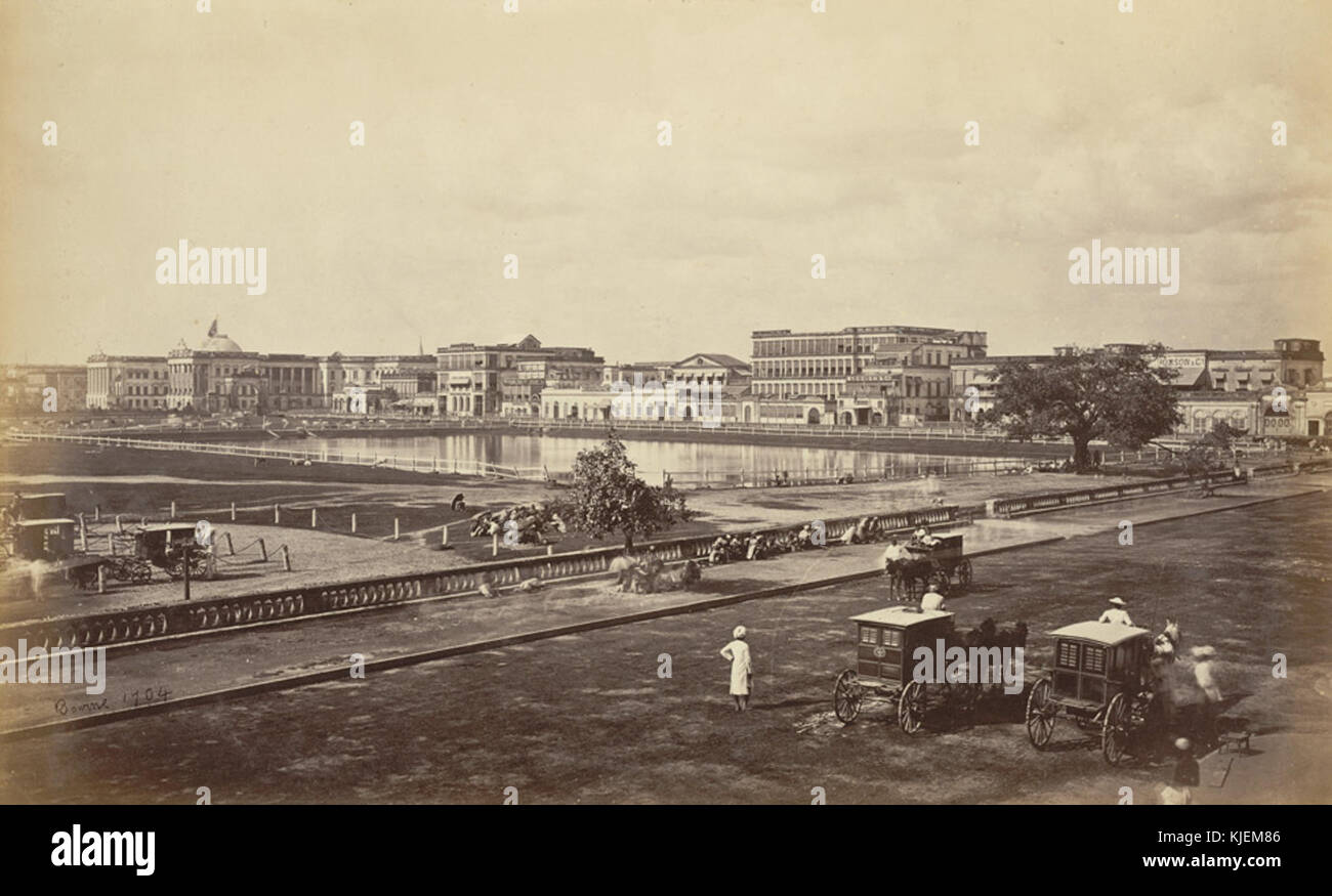 The Esplanade and Government House from Chowringhee Calcutta in 1865 ...