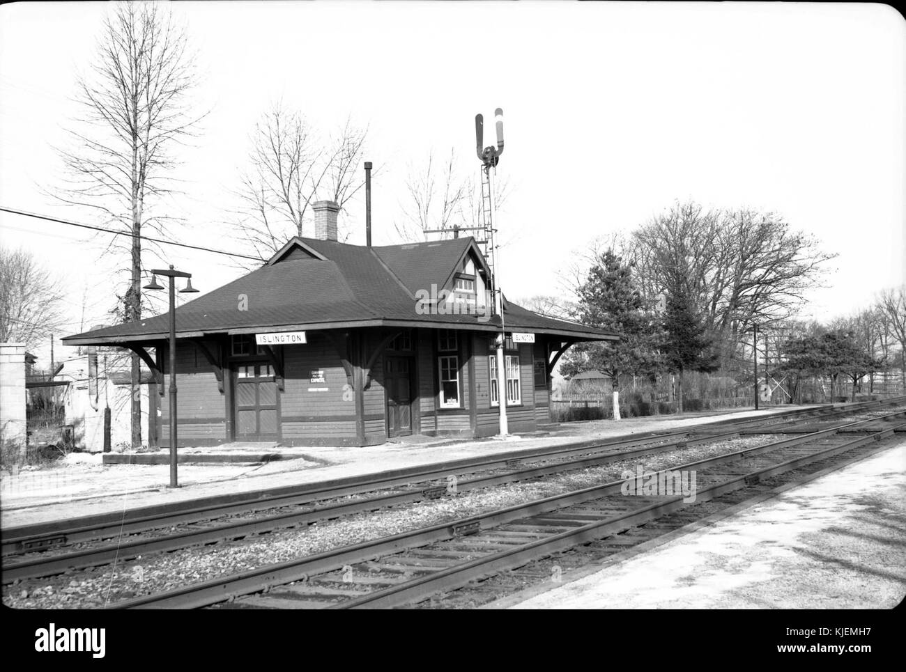 Islington railway station of the CPR, 1954 Stock Photo - Alamy