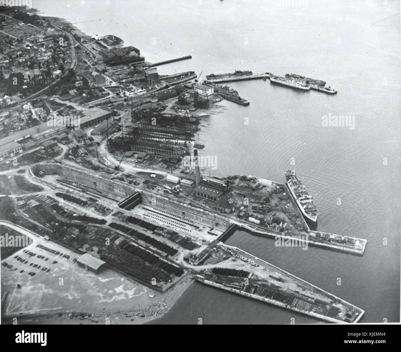 Vue aerienne du chantier Davie, 1943 Stock Photo - Alamy