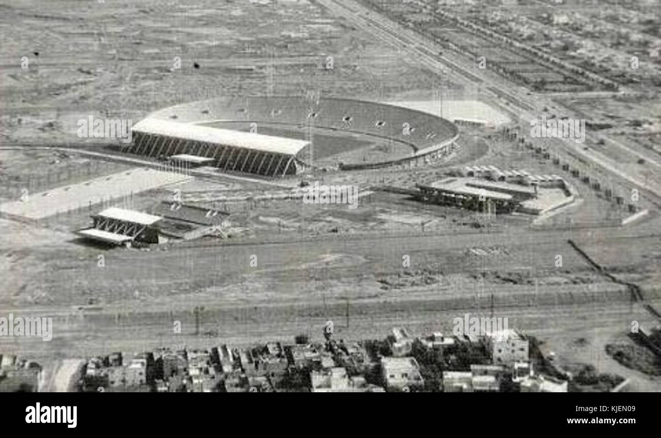 Al Shaab Stadium during construction Stock Photo - Alamy