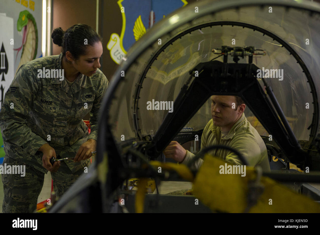 U.S. Air Force Senior Airman Amber Napper, 52nd Component Maintenance ...