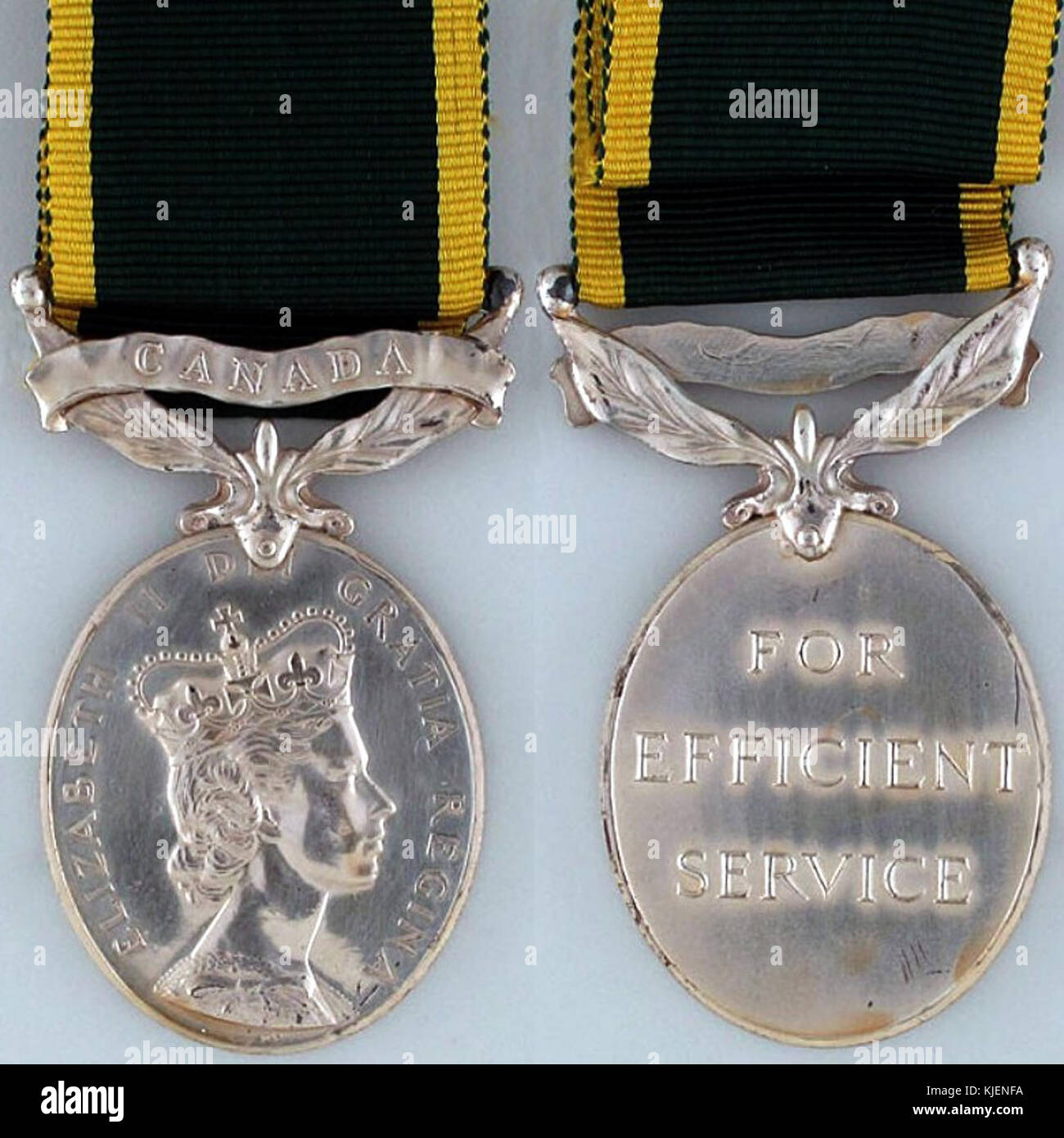Efficiency Medal (Canada) Elizabeth II Stock Photo - Alamy