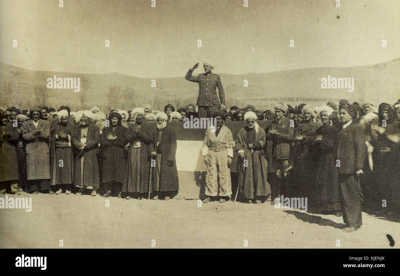 Mustafa Barzani in Mahabad Kurdish Republic Stock Photo - Alamy