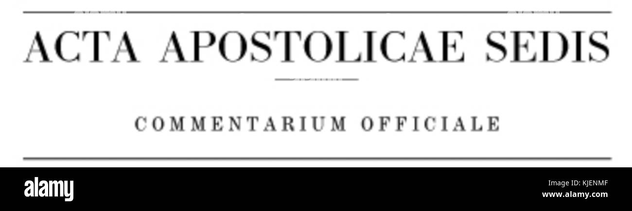 Acta apostolicae sedis hi-res stock photography and images - Alamy