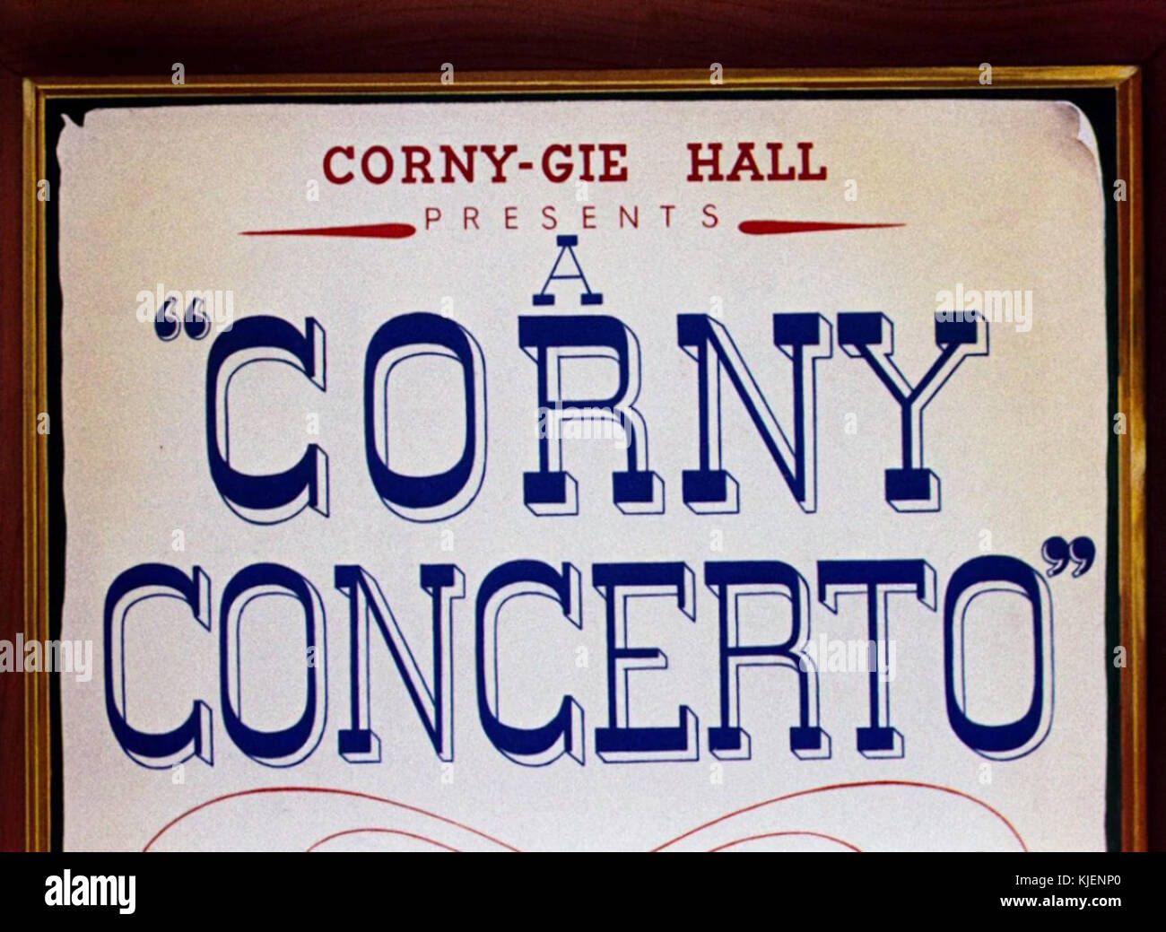 A corny concerto title card Stock Photo - Alamy