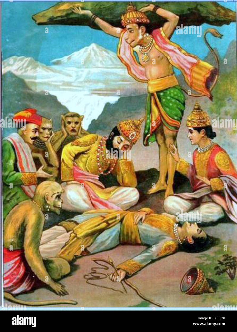 Hanuman came to rescue Stock Photo - Alamy