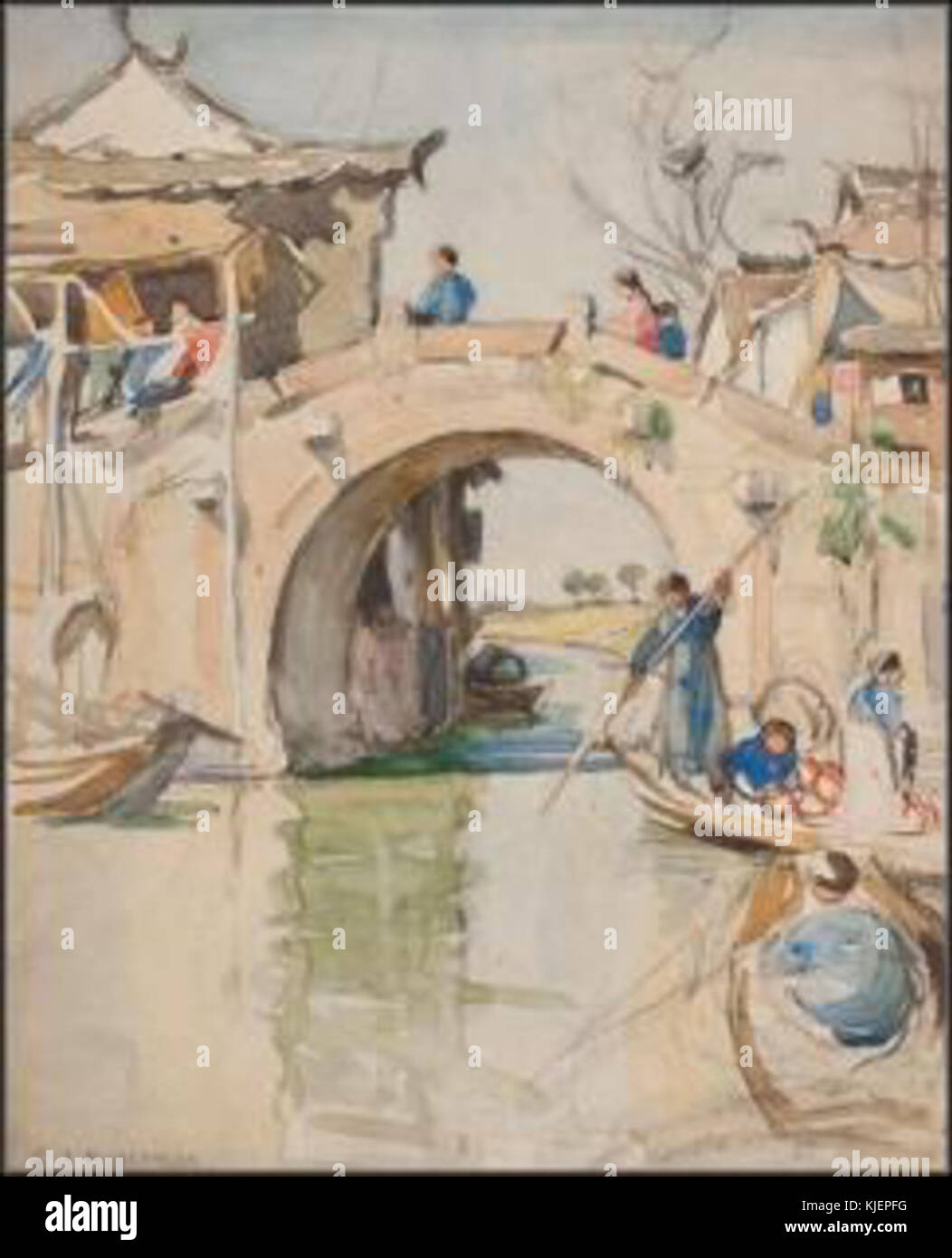 Bridge in Soochow on the way to Tiger Hill Eleanor Allen Moore Stock ...