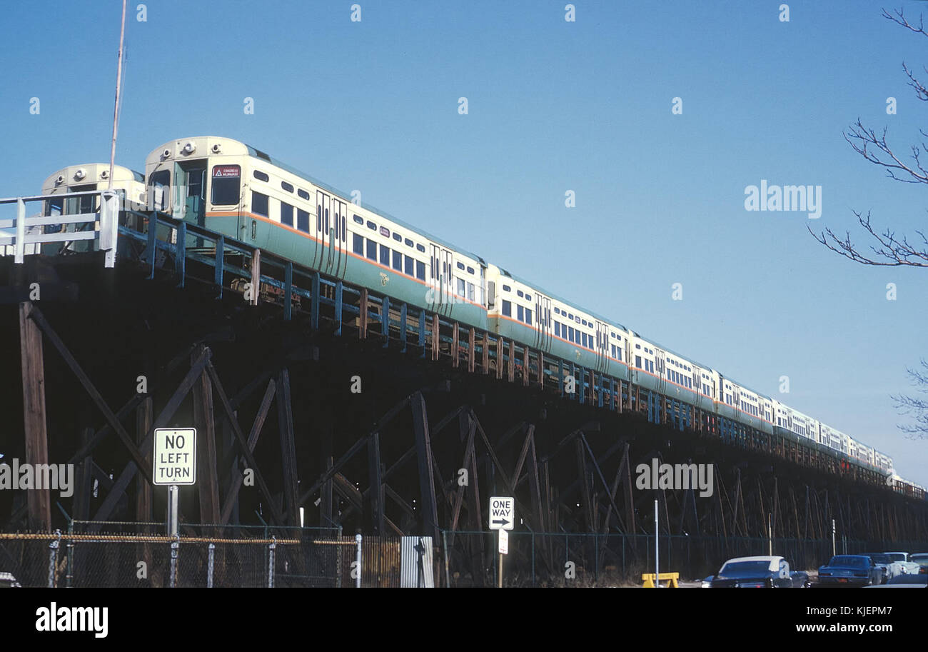 CTA L cars in storage at Logan Square terminal, Chicago, IL on April 5 ...