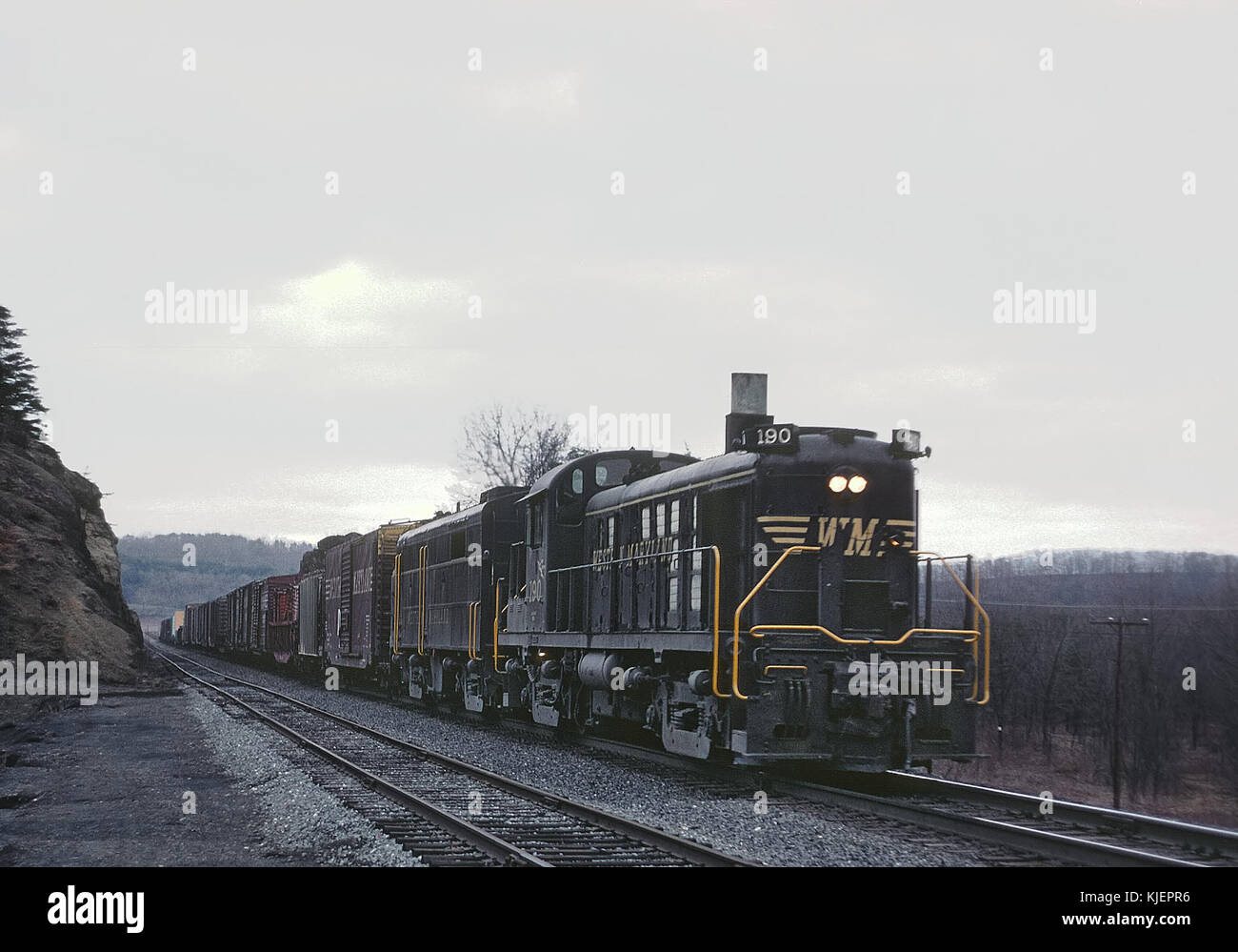 A photograph taken on March 2, 1969, showing the Western Maryland 190 ...
