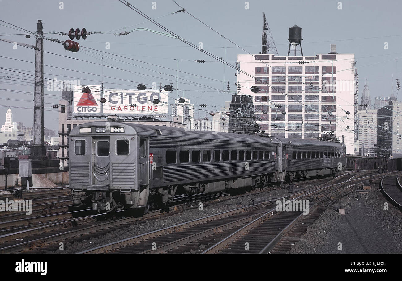 PC 236 suburban train entering 30th Street Station, Philasdelphia, PA ...