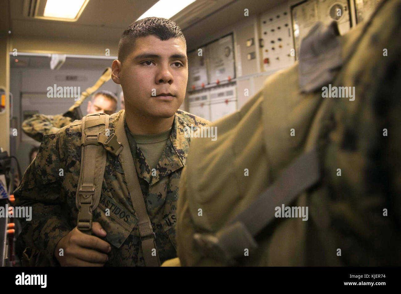 A Marine with Battalion Landing Team, 1st Battalion, 1st Marines ...