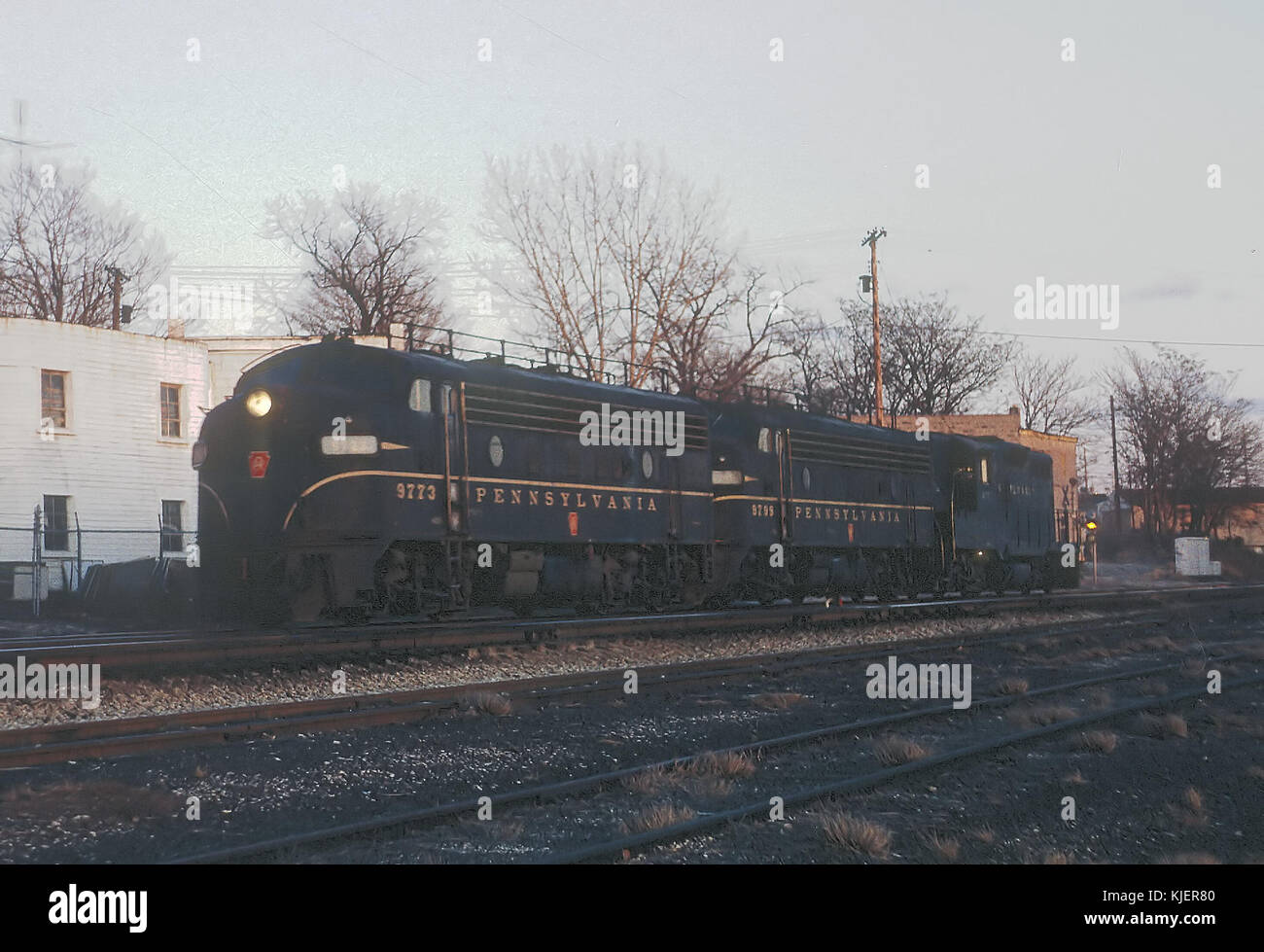PRR 9773 (F7A) transfer run in Valparaiso, IN February, 1968 ...