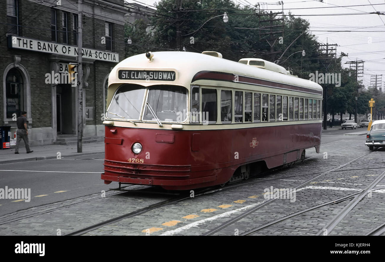 This image shows a TTC (Toronto Transit Commission) PCC streetcar ...