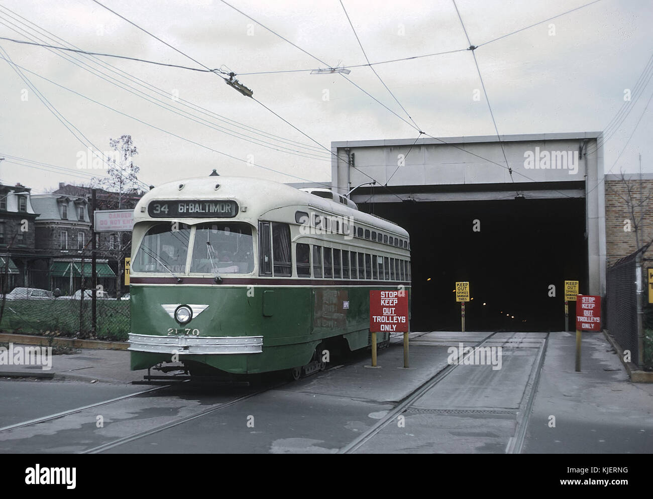 PTC 2170 (SEPTA PCC) a 34 61 BALTIMORE car at 41st Tunnel Portal in ...