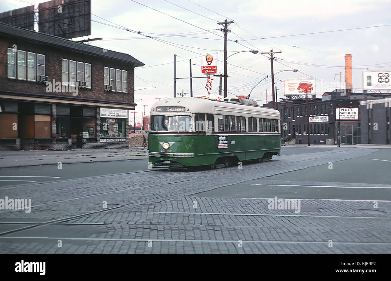 PTC 2592 (PCC) on Route 60 ALLEGHENY car at Allegheny and Gemantown ...
