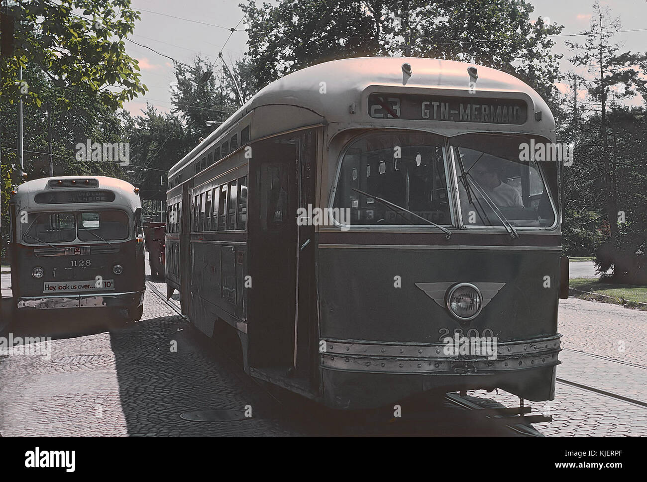 PTC 2800 (PCC) a 23 GERMANTOWN MERMAID short trripper on Germantown Ave ...