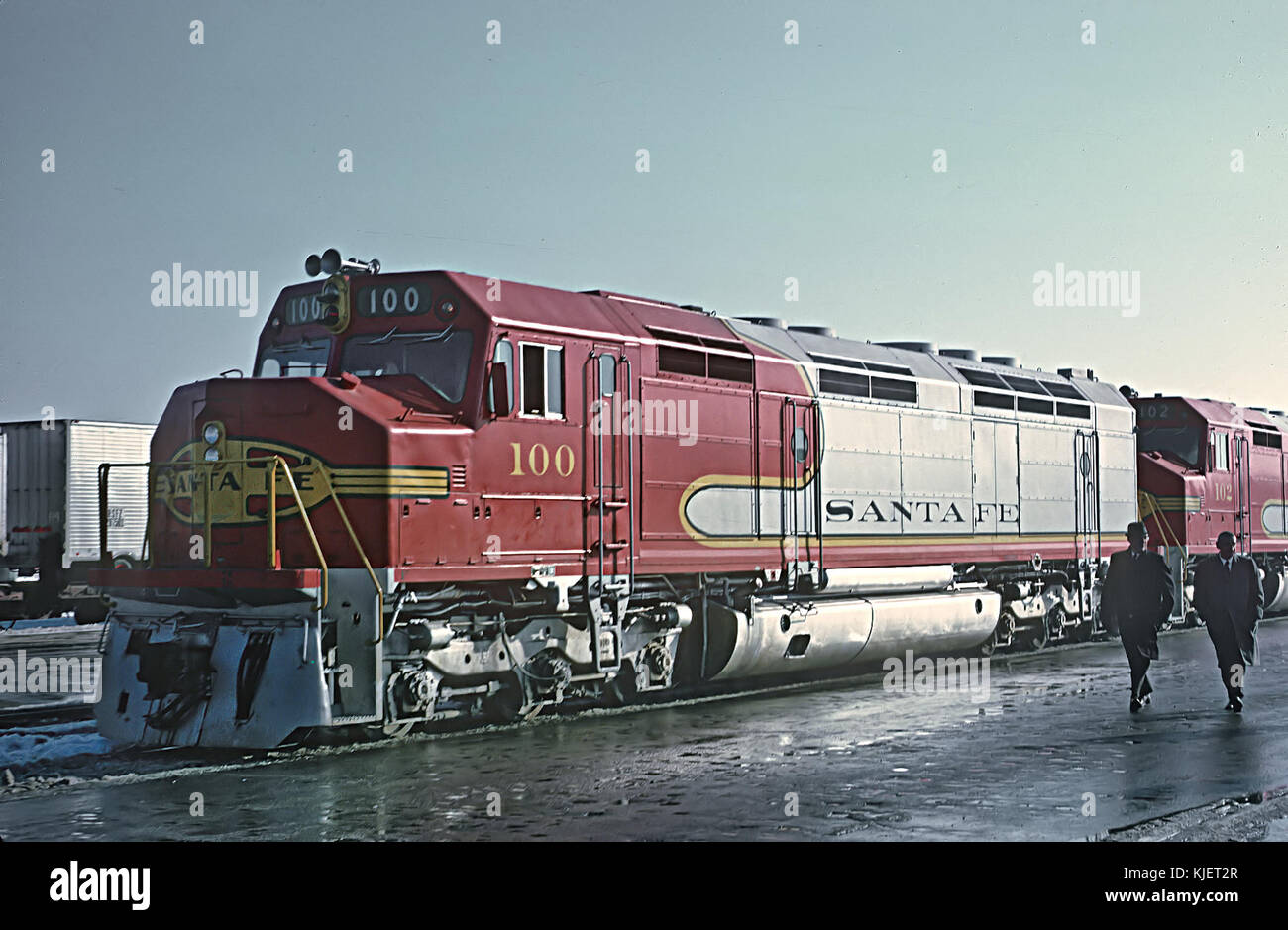 ATSF FP45 100 brand new heading the Super C before its inaugural run ...