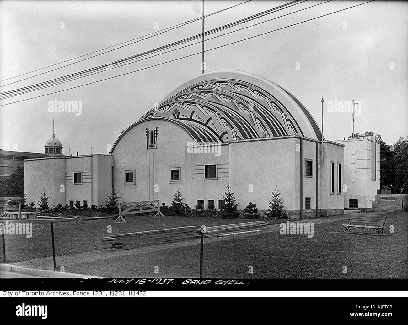 Cne bandshell south elevation 1937 Stock Photo - Alamy