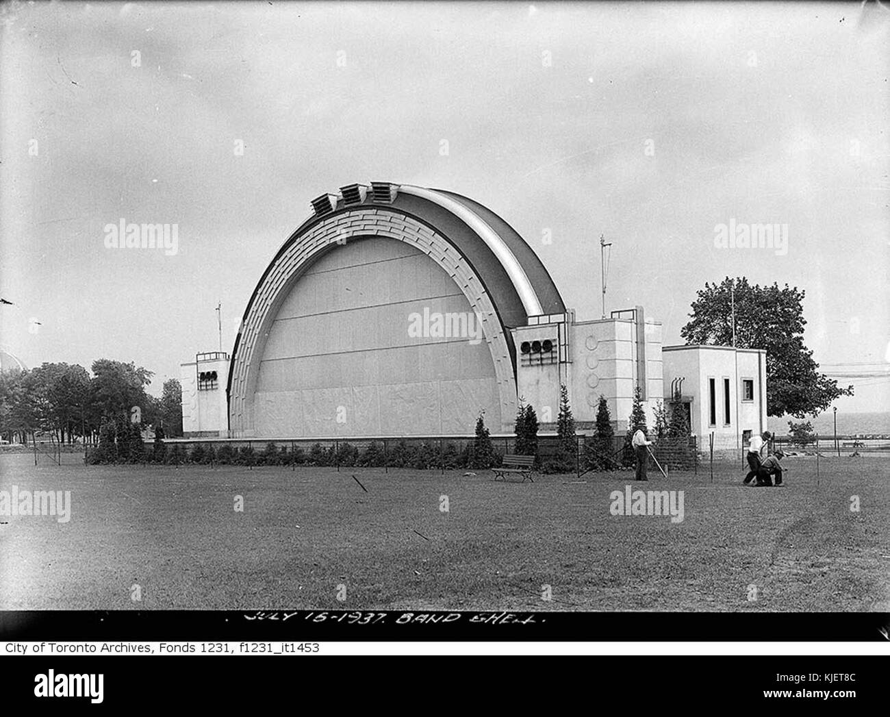 Cne bandshell north elevation 1937 Stock Photo - Alamy