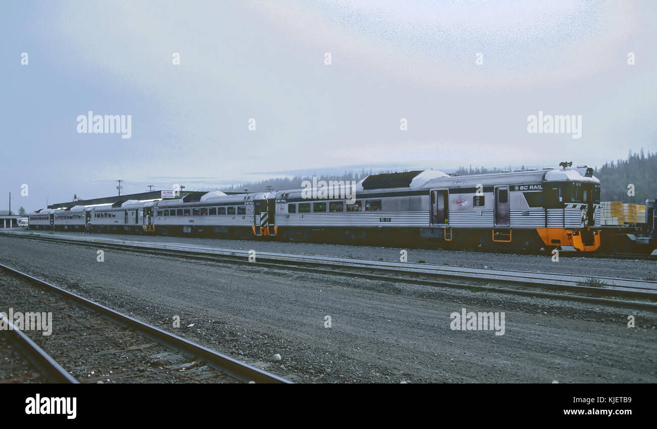 BCRAIL BC 30, Train 2, at Prince George BC depot on September 19, 1987 ...