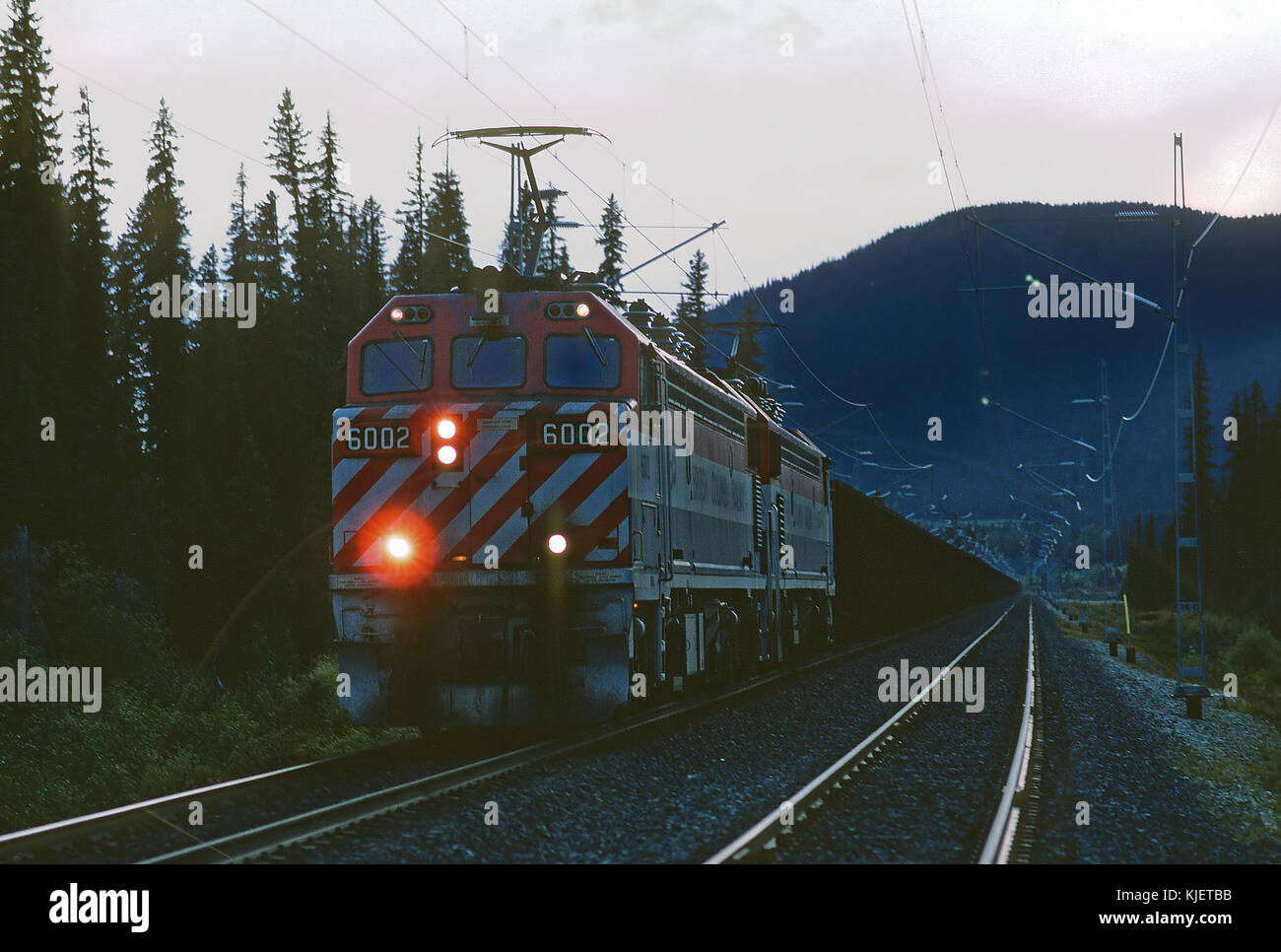 BCRAIL 6002 at Table, BC on September 18, 1987 (22446392399 Stock Photo ...