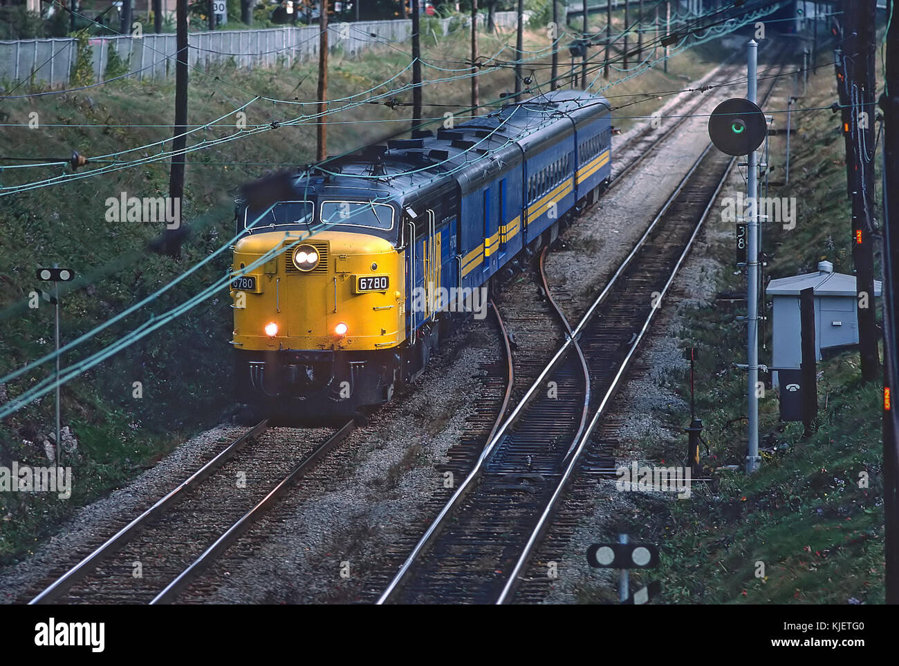 VIA 6780, Train 133, Mount Royal, Quebec on October 7, 1967 ...