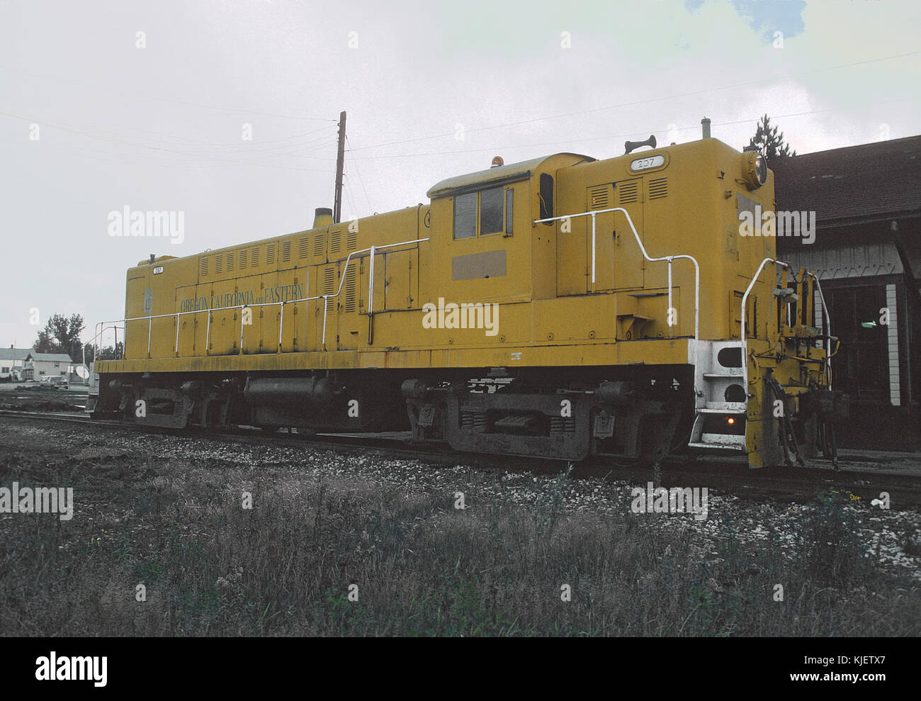 Escanaba and Lake Superior Railroad 207 at Channing, MI on October 5 ...