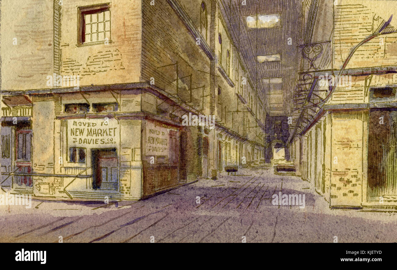St. Lawrence Market Interior 1891 Stock Photo - Alamy