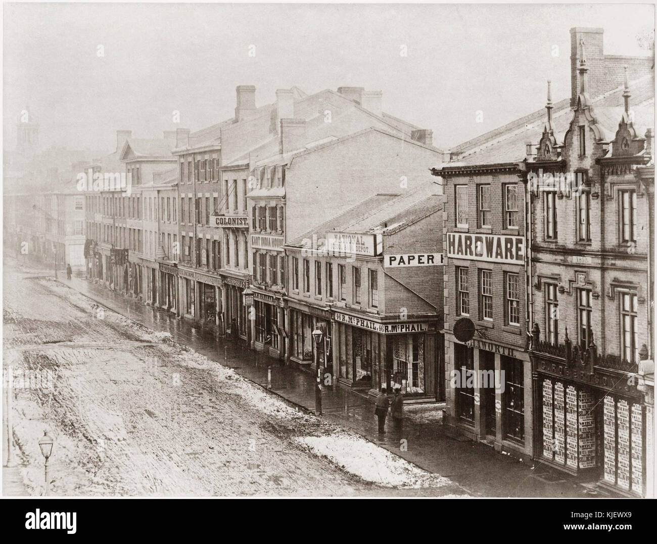 King Street East, south side looking west, 1856 City of Toronto ...