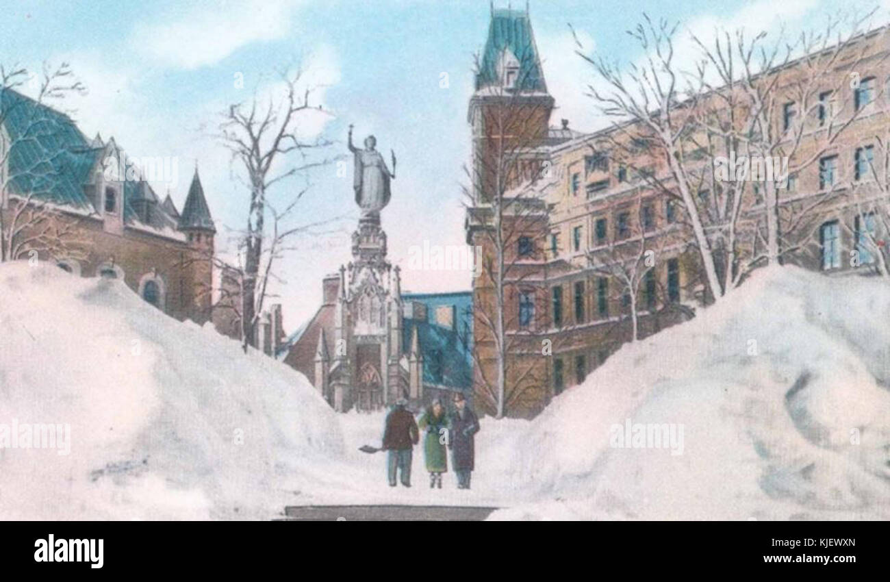 La place d Armes a Quebec vers 1920 Stock Photo - Alamy