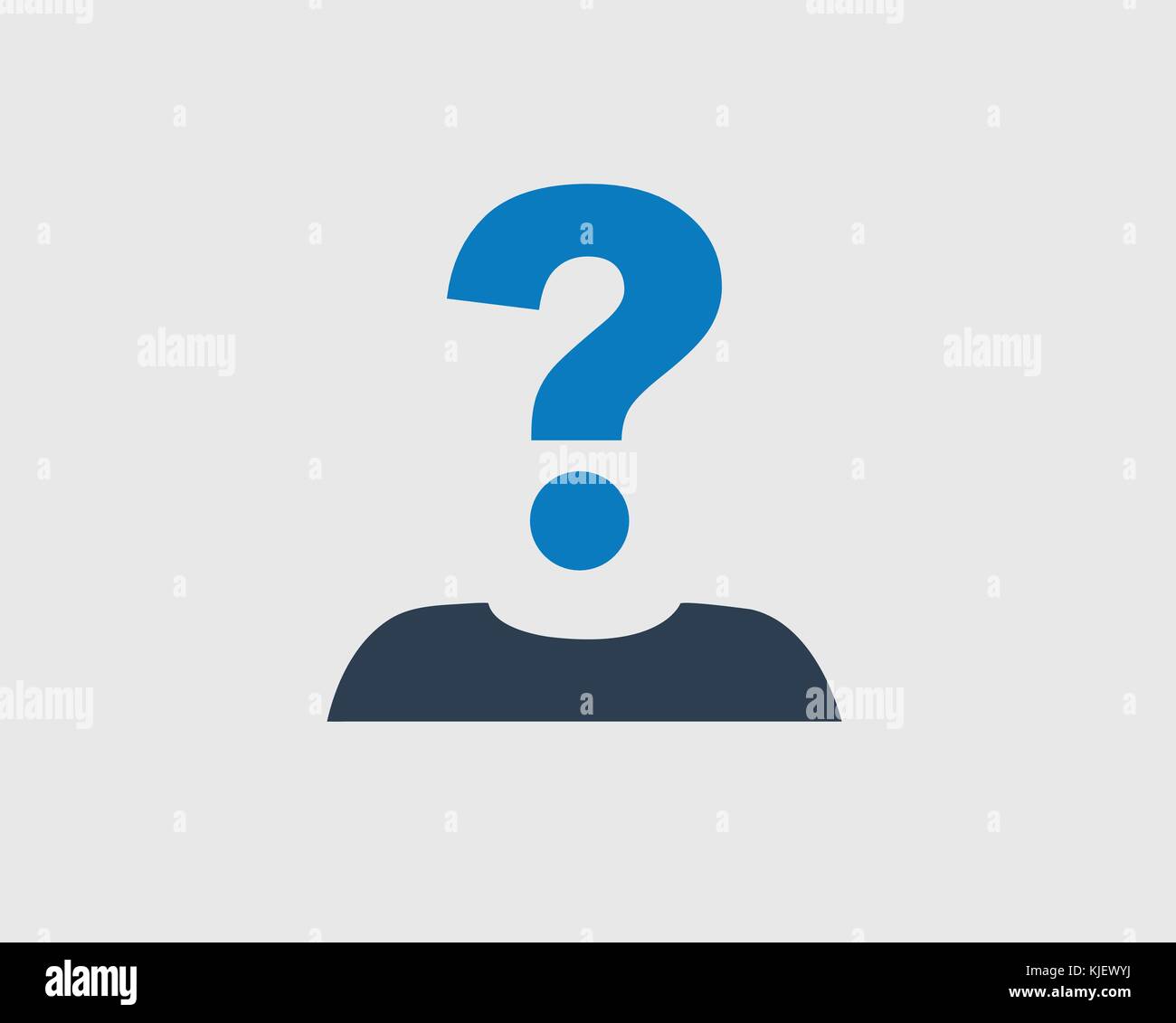 Unknown Icon .Man with Question Mark headed Stock Vector Image & Art ...