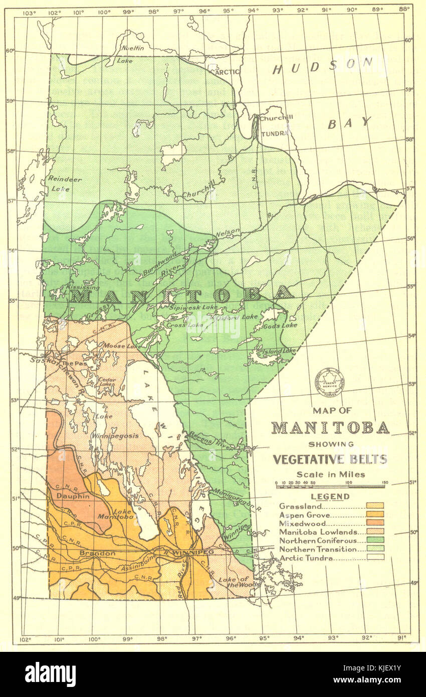 Mapa Topográfico De Manitoba