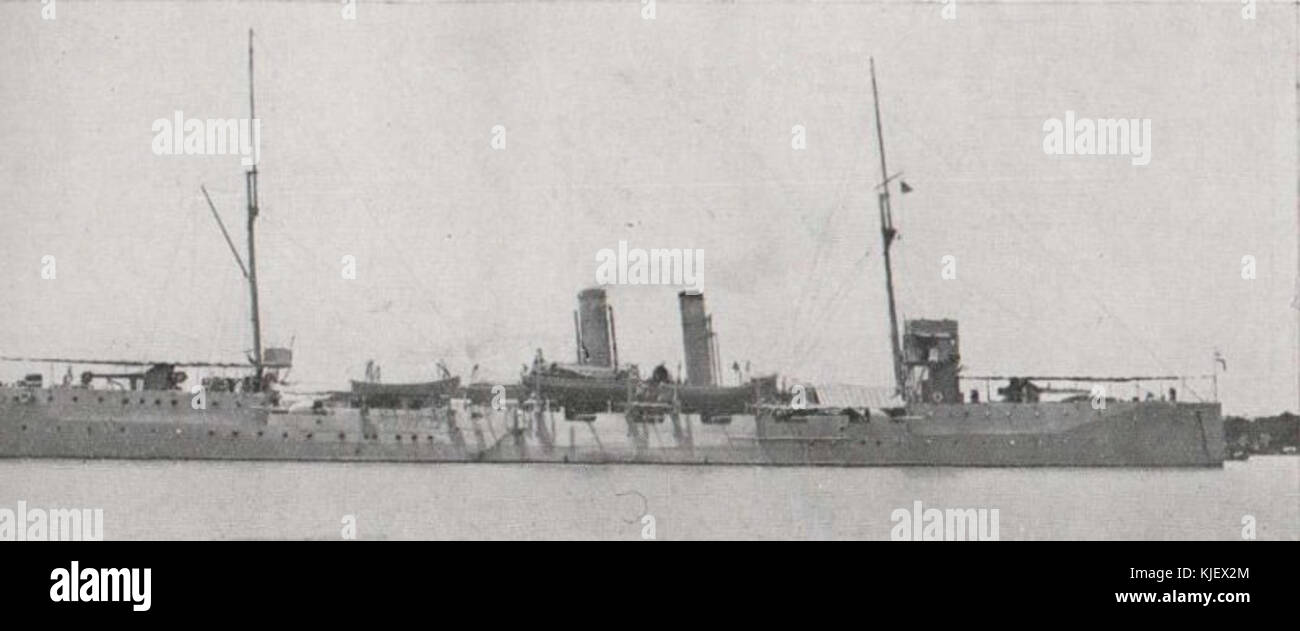 A historical naval vessel, the Chinese cruiser Chao Ho, which played a ...