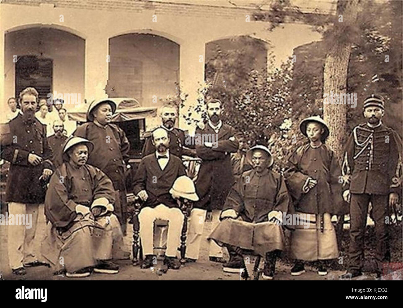 Li Hongzhang and Jules Patenotre after signing the Li Patenotre Treaty ...