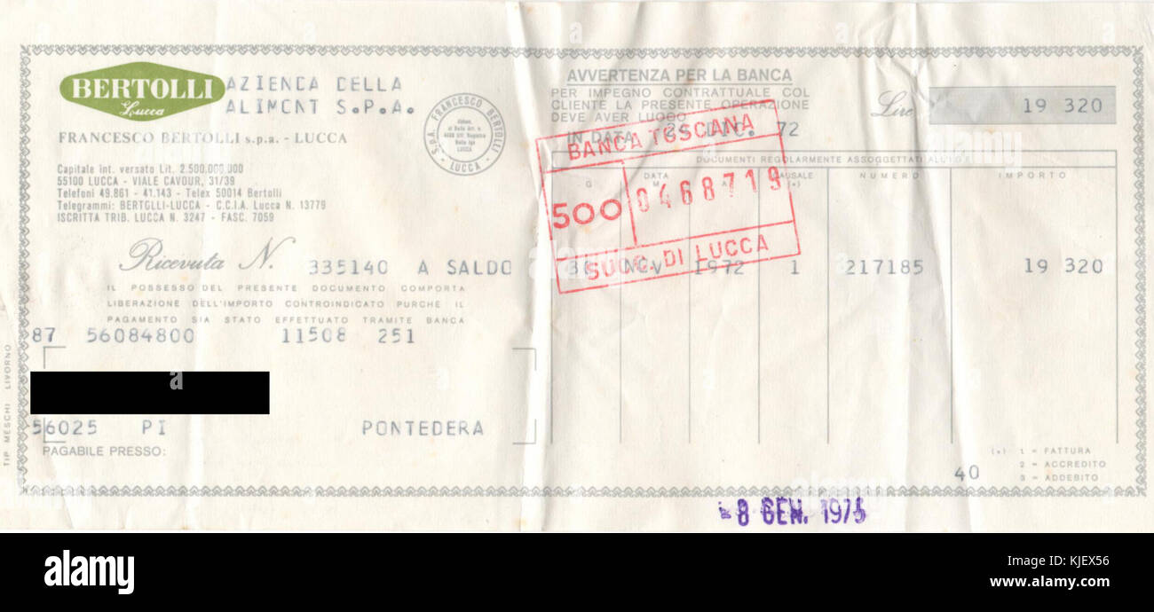 Ricevuta High Resolution Stock Photography and Images - Alamy