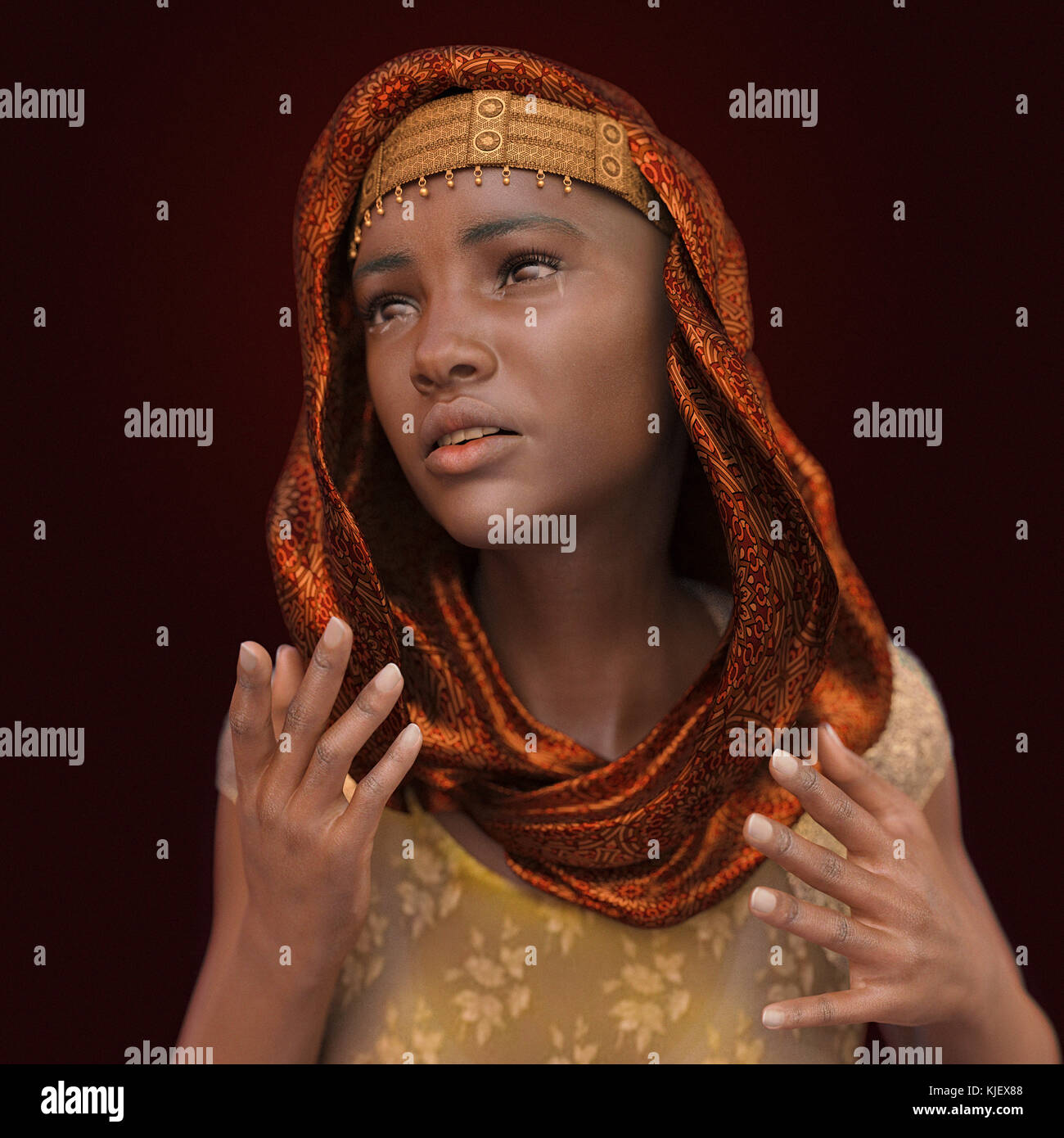Person crying african woman hi-res stock photography and images - Alamy