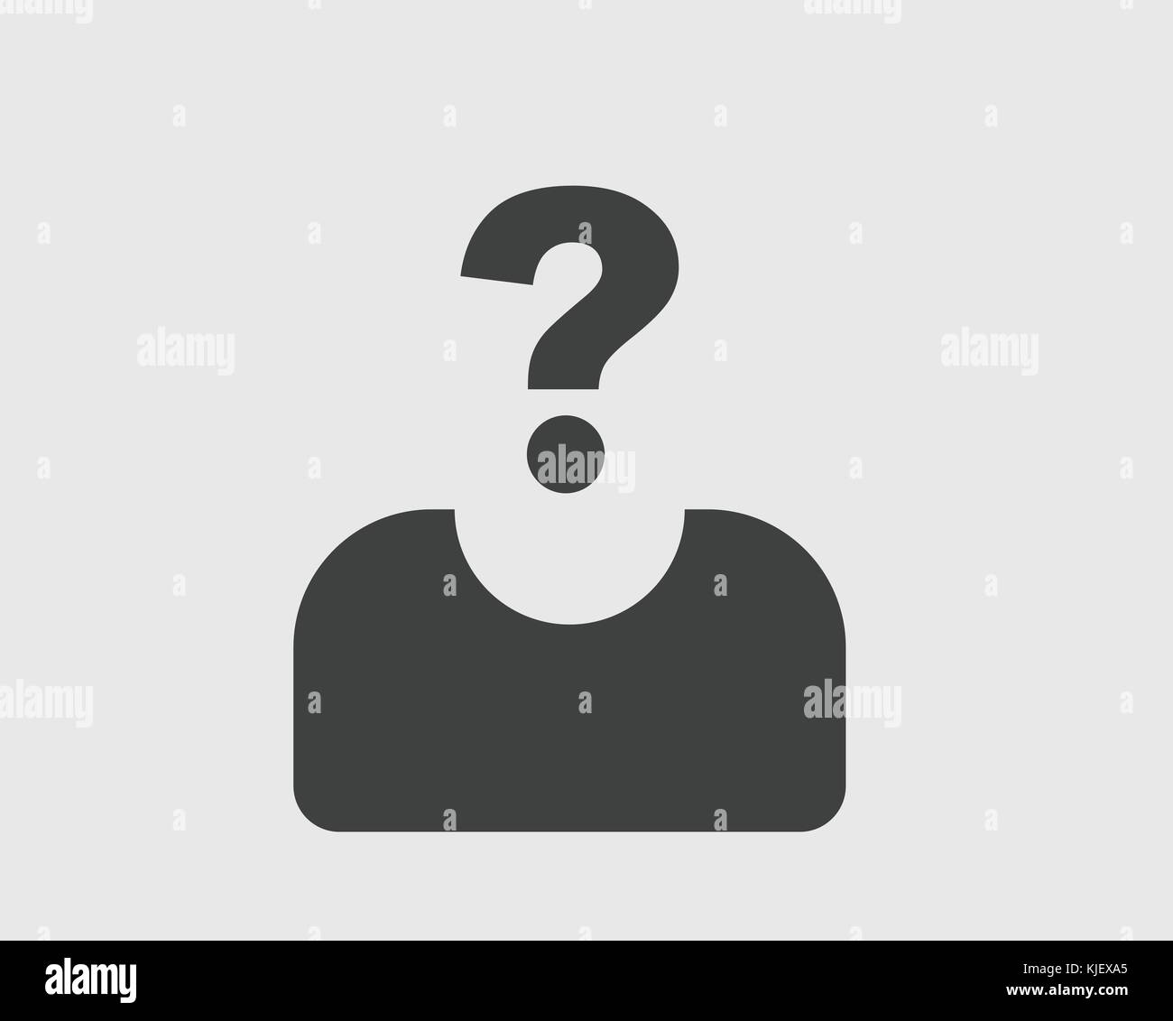 Unknown Icon .Man with Question Mark headed Stock Vector Image & Art ...