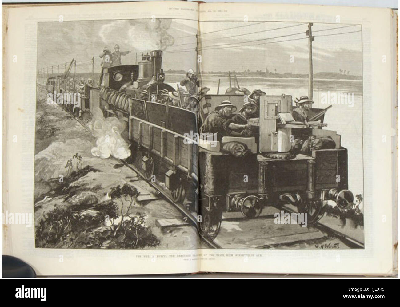 British toop train in Egypt 1882 cropped Stock Photo - Alamy