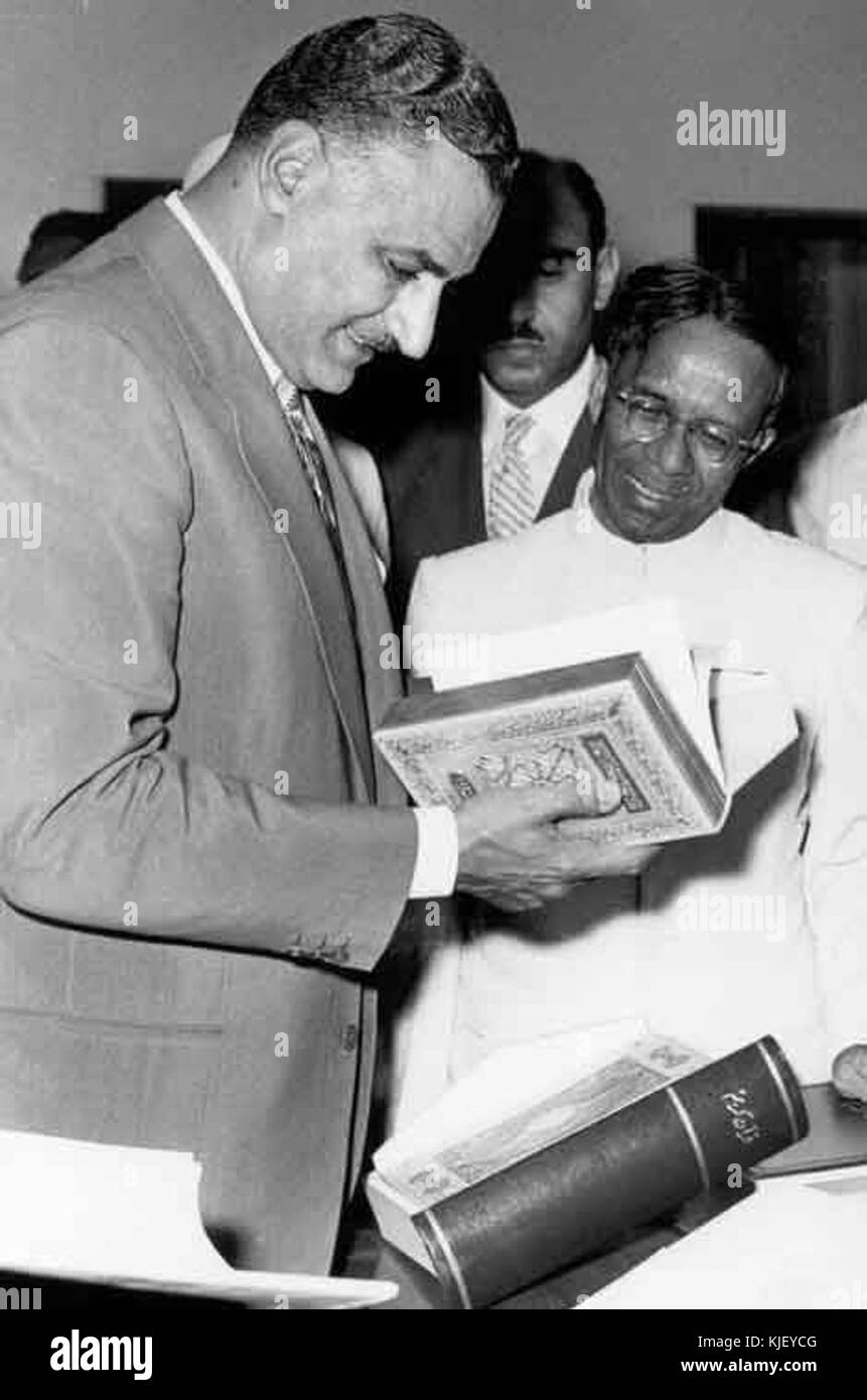 Gamal Abdel Nasser on a tour of India, 1960 (04 Stock Photo - Alamy