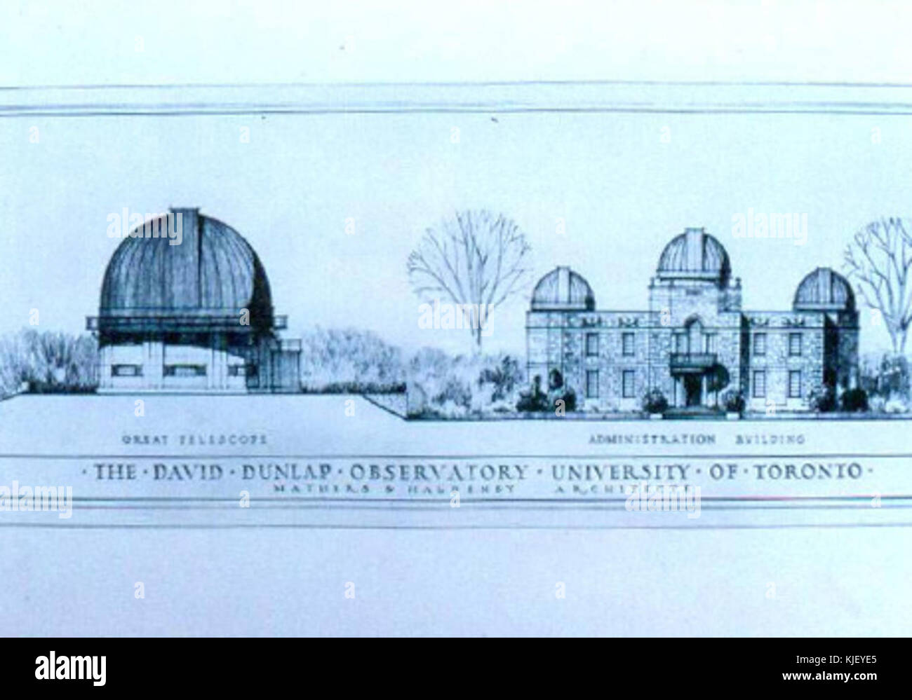 David Dunlap Observatory Concept Sketch Stock Photo - Alamy