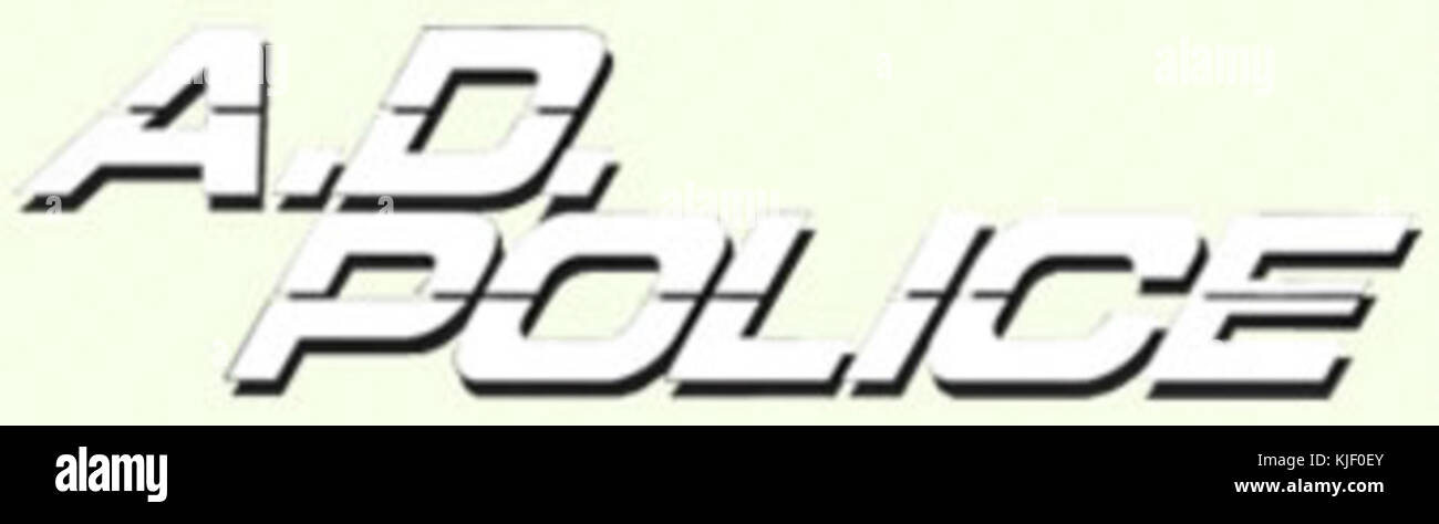 The logo of the A.D. Police, an emblem of the fictional police ...