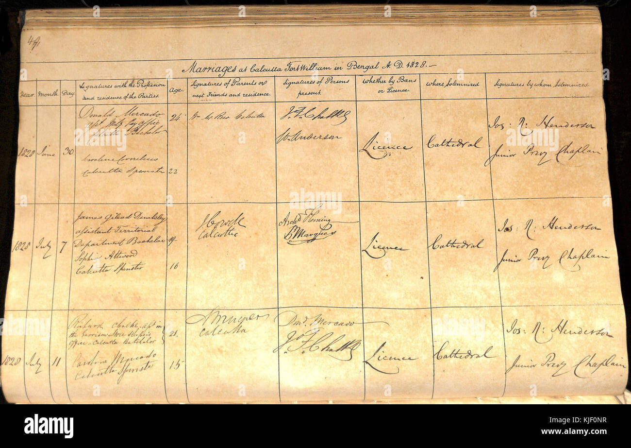 Early colonial marriages hi-res stock photography and images - Alamy