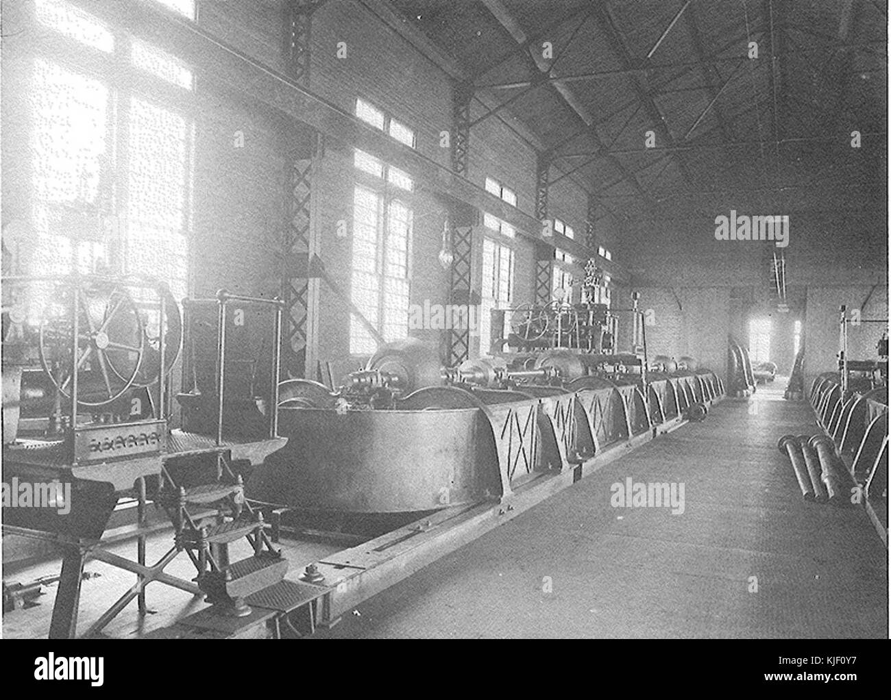 Inside Lachine hydroelectric dam 1900 Stock Photo - Alamy