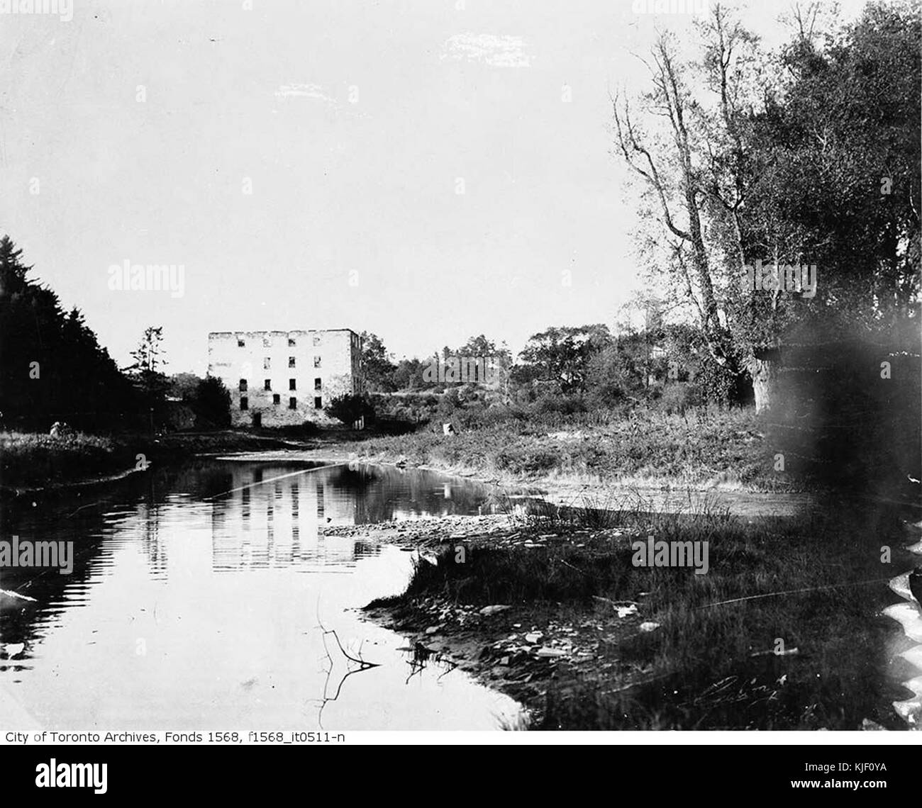Old 19th century mill buildings Black and White Stock Photos & Images ...